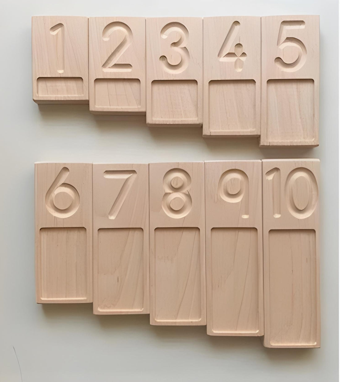 Wooden Number Math Learning Stand - Counting Trays – Skilli Wood