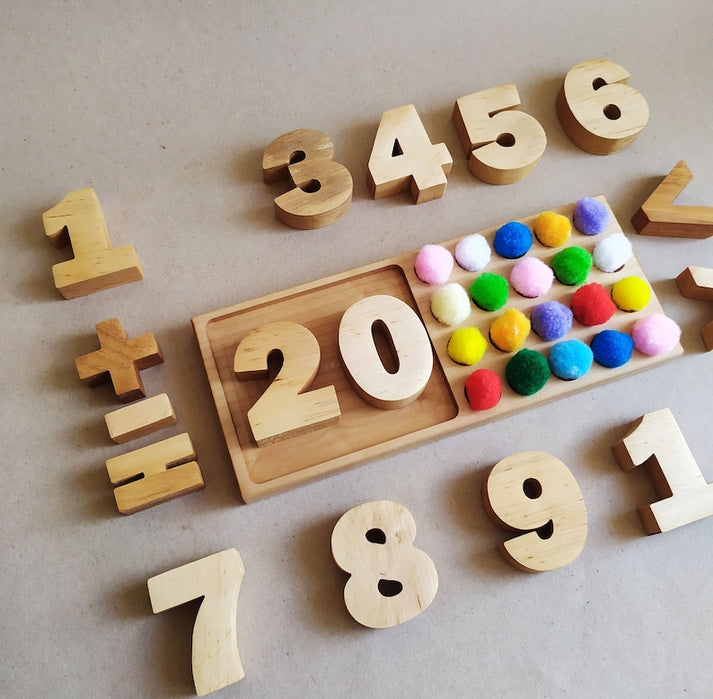 Number Trays Board (0–20) – Skilli Wood