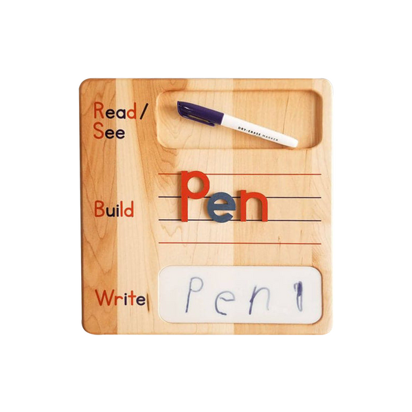 Read, Build & Write Board – Skilli Wood